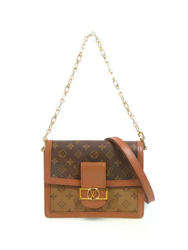 LOUIS VUITTON Dauphine Mm Monogram Reverse Shoulder Bag - Brown