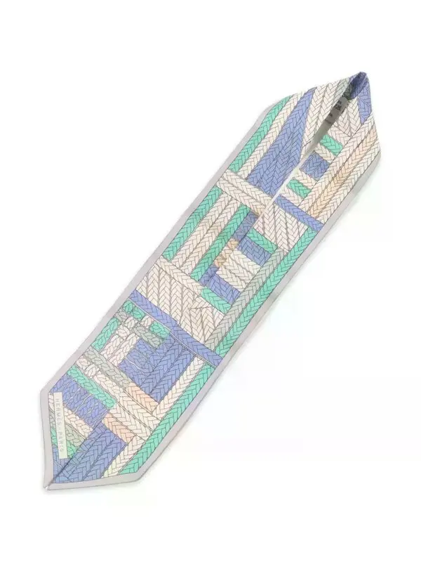 Hermès Twilly Rope-print Scarf - Blue