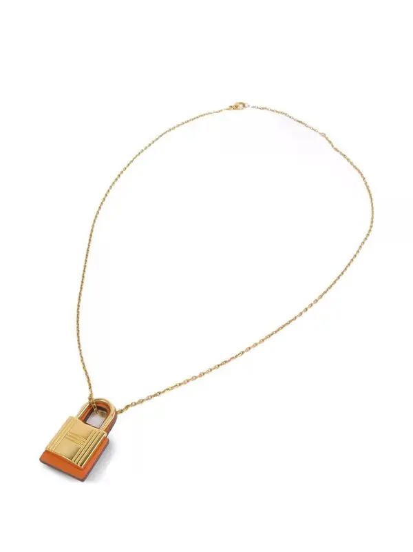 Hermès Tone Padlock Pendant Necklace - Gold