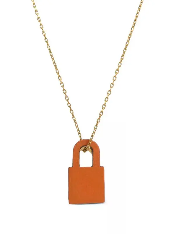 Hermès Tone Padlock Pendant Necklace