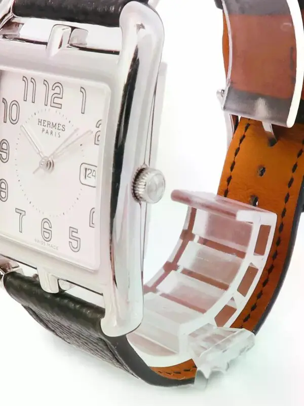 Hermès Cape Cod 40mm Watch With Black Leather Strap