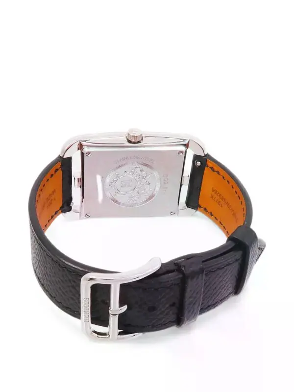 Hermès Cape Cod 40mm Watch With Black Leather Strap
