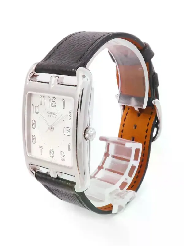 Hermès Cape Cod 40mm Watch With Black Leather Strap