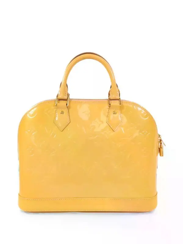 LOUIS VUITTON Monogram Vernis Alma Pm Tote Bag - Yellow