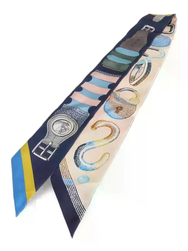 Hermès Silk Print Scarf - Blue