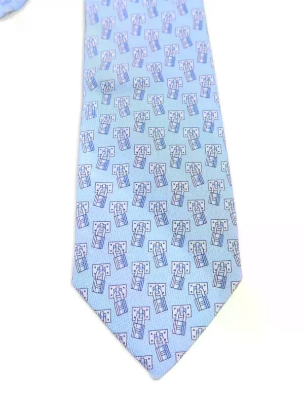 Hermès Silk Padlock Print Tie