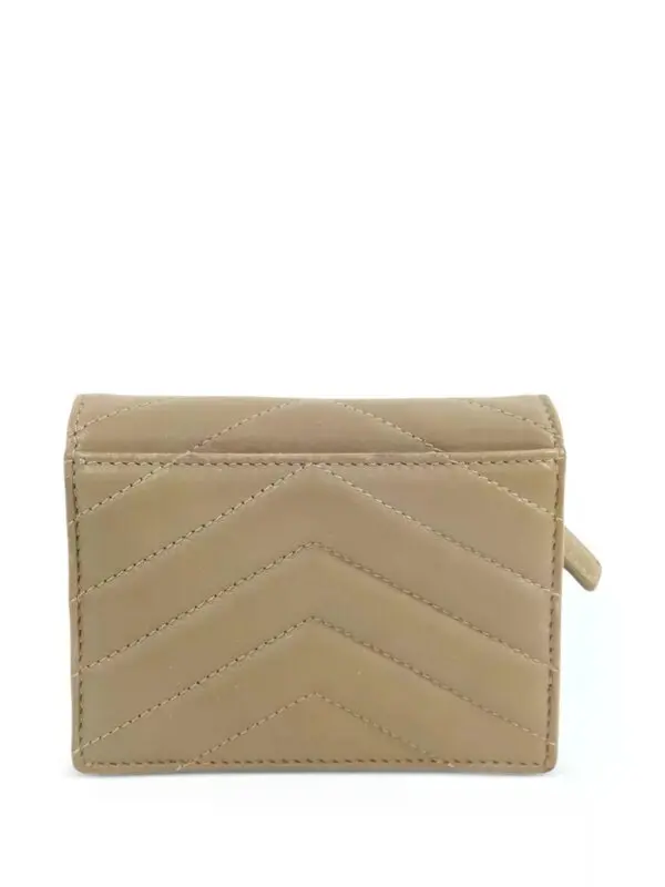 Saint Laurent Quilted Wallet - Neutrals
