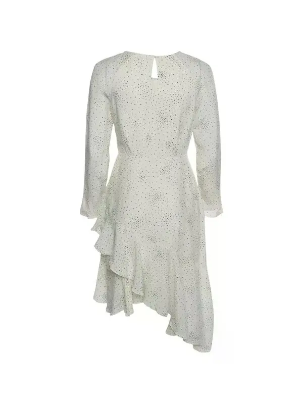 Maje Star Print Asymmetric Ruffled Dress