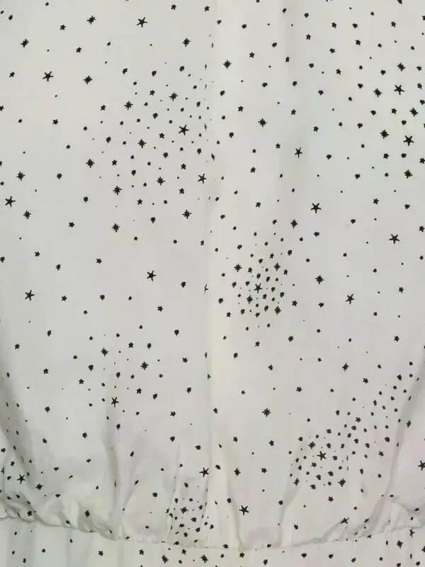 Maje Star Print Asymmetric Ruffled Dress