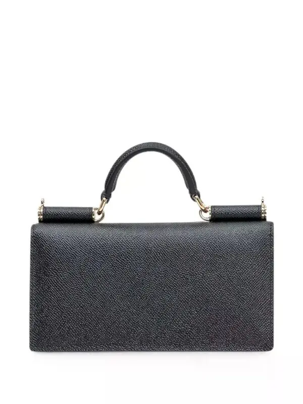 Dolce & Gabbana Logo Plaque Leather Mini Bag - Black