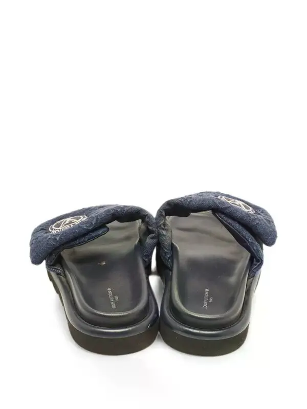 LOUIS VUITTON Monogram Denim Pool Pillow Sandals