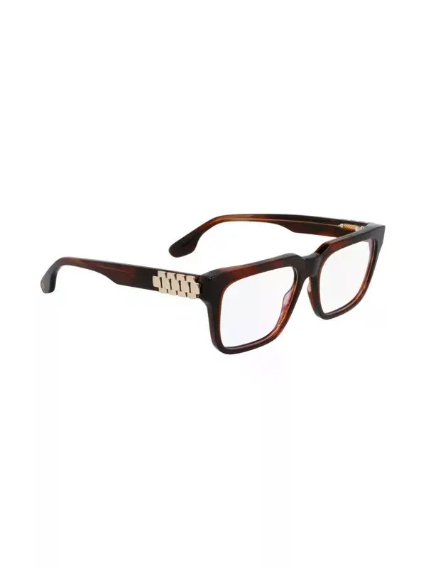 Victoria Beckham Rectangle Frame Glasses - Brown