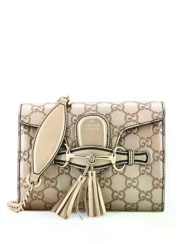 Gucci Leather Mini Shoulder Bag - Gold