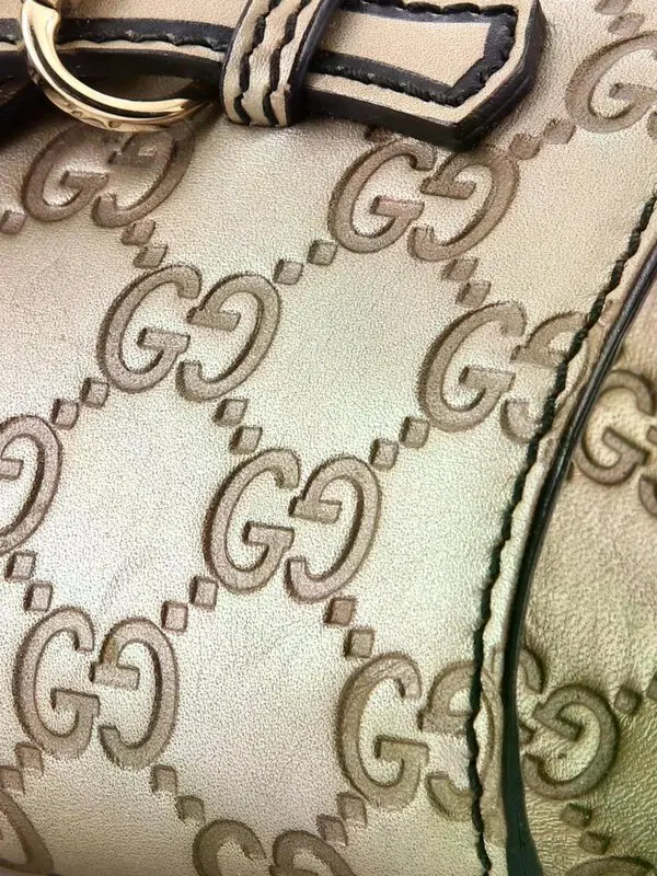 Gucci Leather Mini Shoulder Bag - Gold