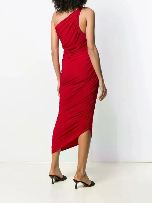 Norma Kamali Asymmetrical Ruched Dress