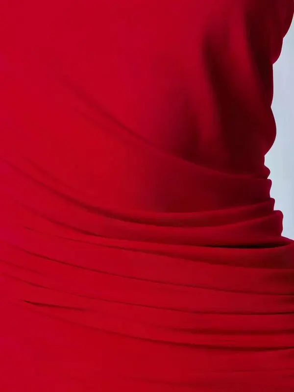 Norma Kamali Asymmetrical Ruched Dress