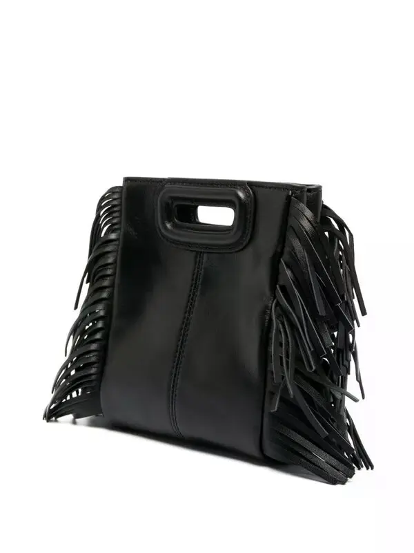 Maje M Fringed Leather Mini Bag