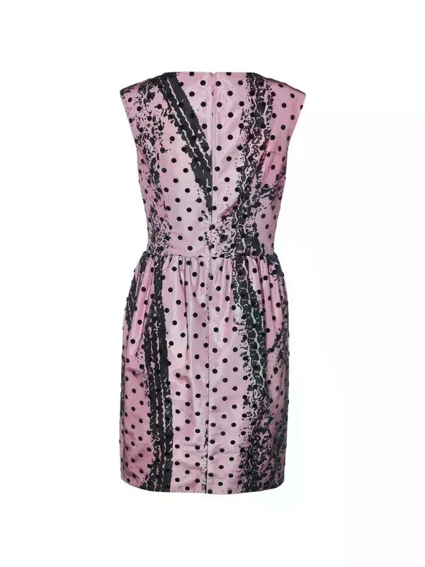 Moschino Sleeveless Polka Dot Midi Dress