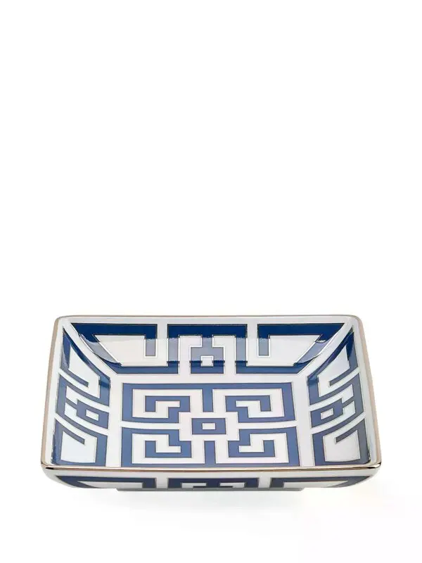 GINORI 1735 Labirinto Geometric Serving Tray - White