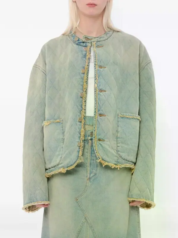 MAGLIANO Quilted Frayed-edge Jacket