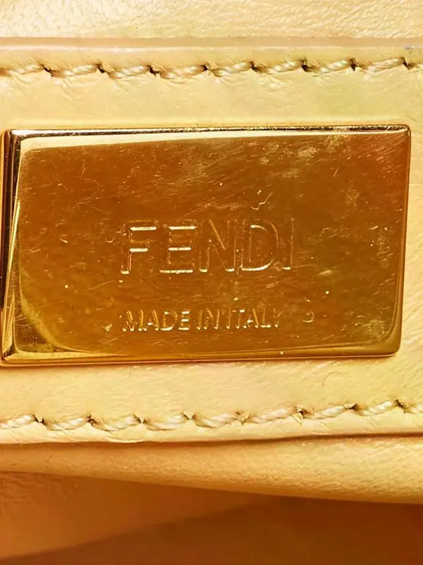 Fendi Mini Peekaboo Tote Bag - Yellow