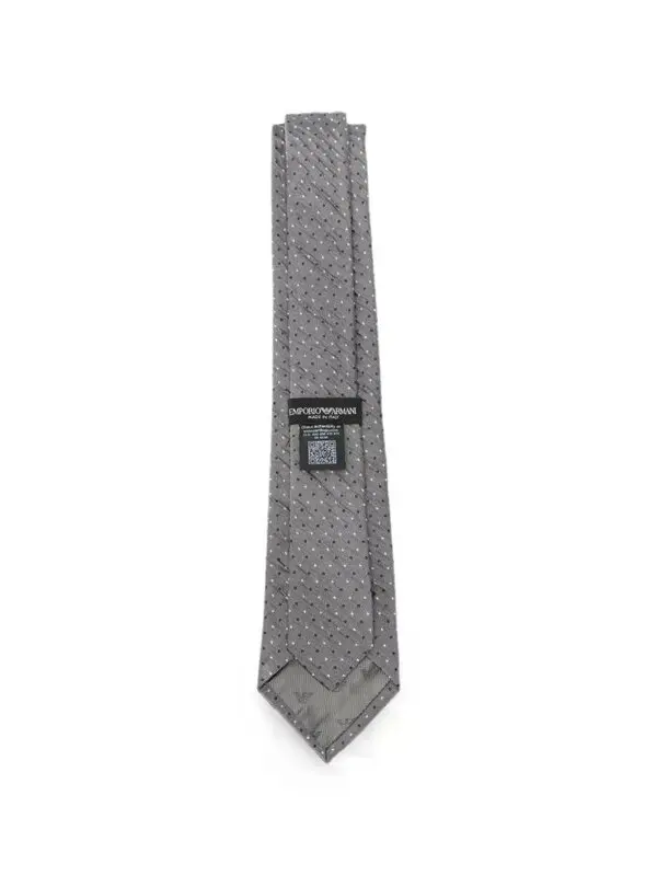 Emporio Armani Polka-dot Diagonal Stripe Neck Tie