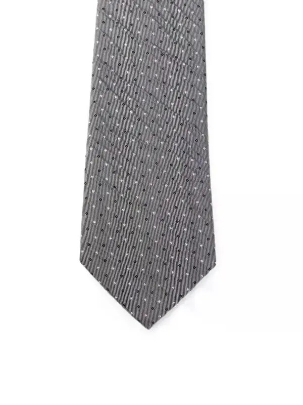 Emporio Armani Polka-dot Diagonal Stripe Neck Tie