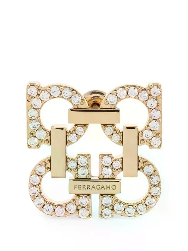 FERRAGAMO Gancini Crystal-embellished Earrings