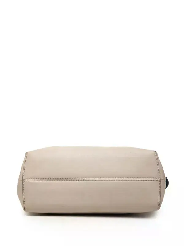 Fendi Leather Satchel With Top Handles And Shoulder Strap - Green