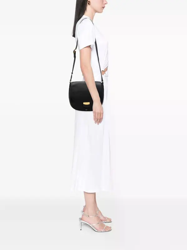 Celine Medium Grained Calfskin Trotteur Crossbody Bag - Black