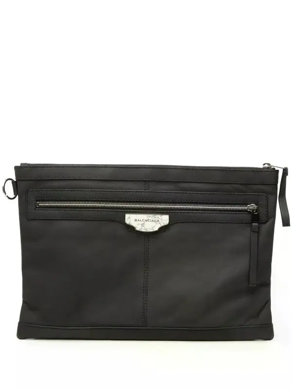 Balenciaga 2015 Lambskin Marble Clip L Clutch Bag