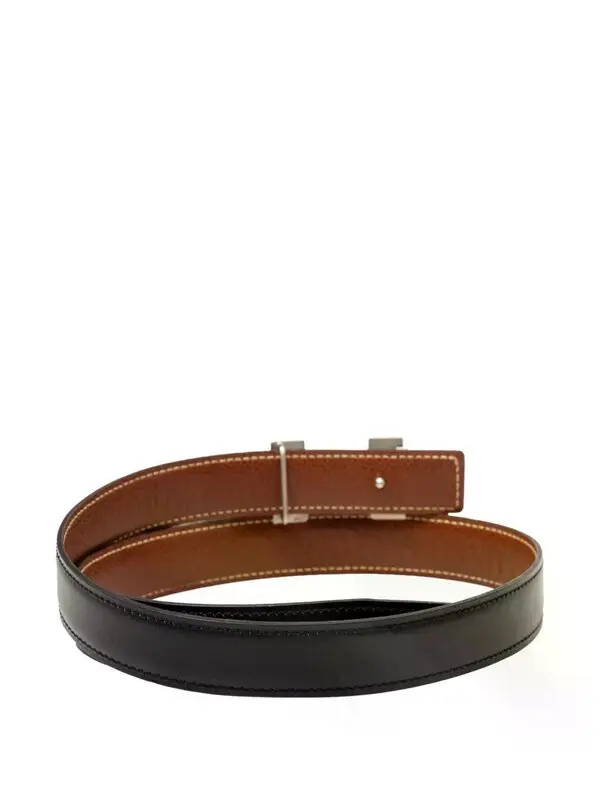 Hermès Constance H Reversible Belt - Black