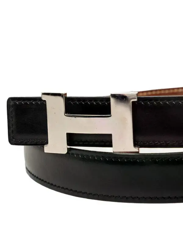 Hermès Constance H Reversible Belt - Black