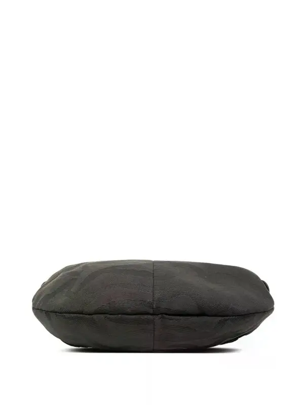 Fendi Zebra Print Canvas Hobo Bag