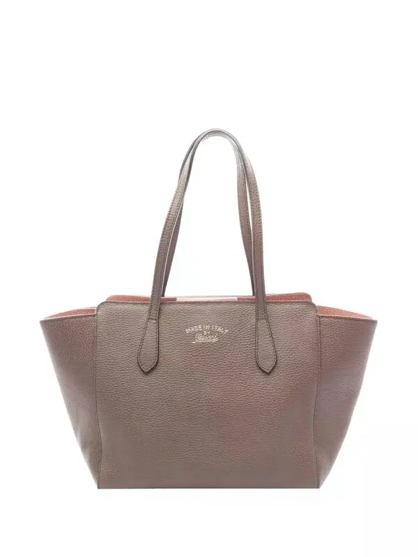 Gucci Leather Tote Bag - Neutrals