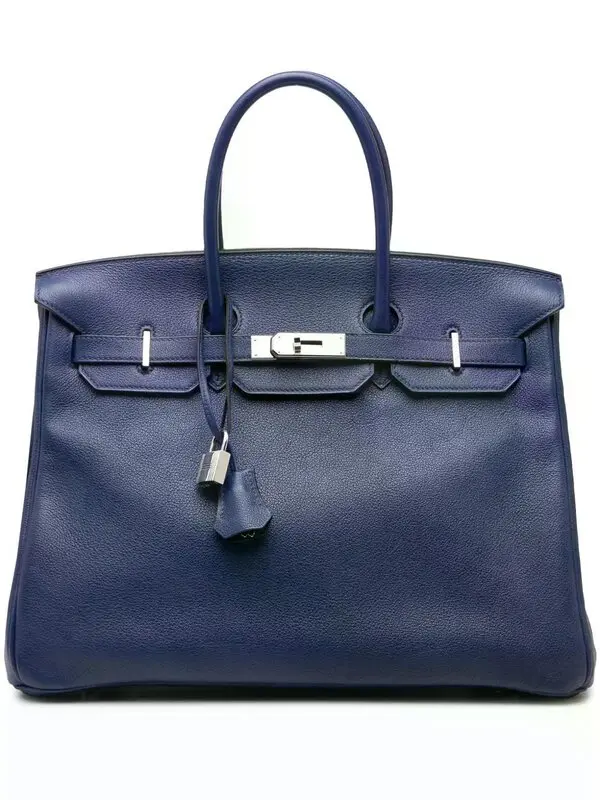 Hermès 2018 Limited Edition Birkin Retourne 35 Handbag - Blue
