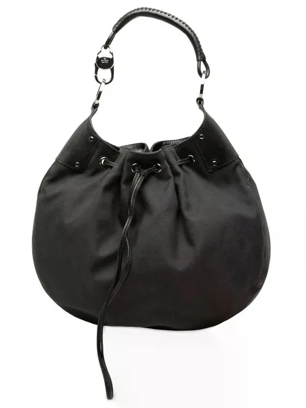 Gucci Canvas Drawstring Hobo Bag
