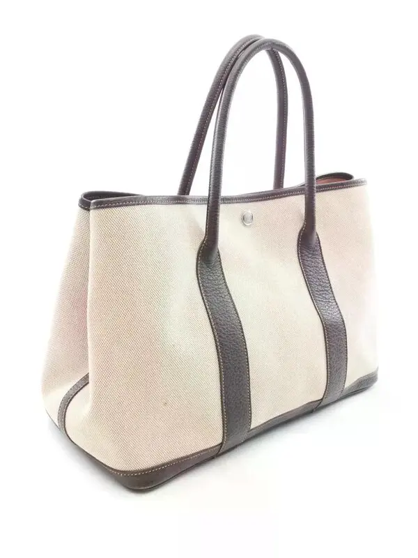 Hermès 2006 Garden Party 36 Tote Bag In Toile And Negonda Leather - Neutrals