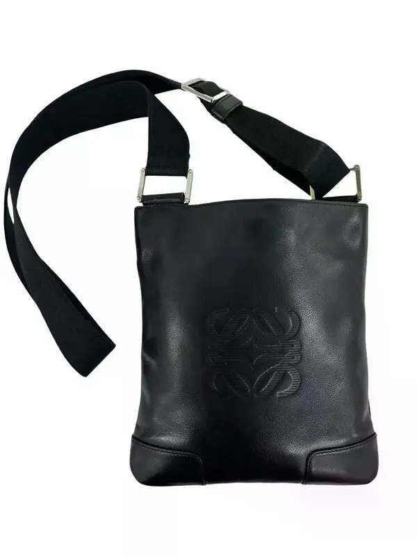 Loewe Leather Anagram Flat Crossbody Bag