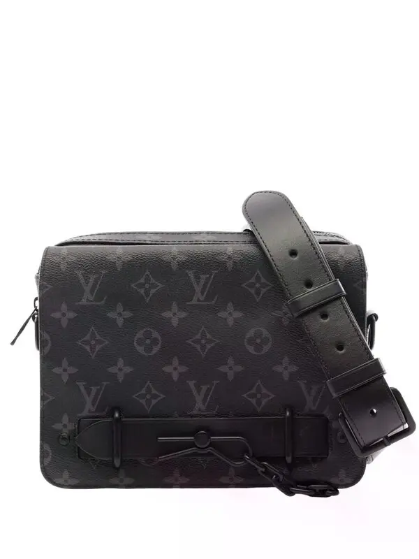 LOUIS VUITTON Monogram Eclipse Steamer Messenger Bag - Black