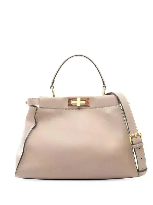 Fendi Medium Leather Peekaboo Iconic Satchel