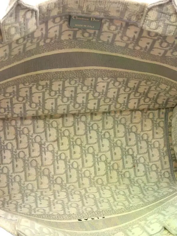 Dior Medium Oblique Embroidered Canvas Book Tote Bag