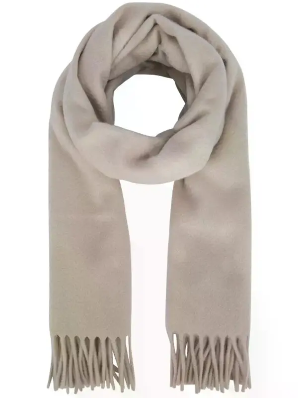 Loro Piana Logo-embroidered Cashmere Scarf - Neutrals