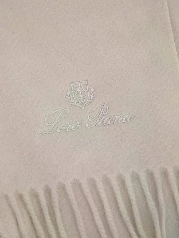 Loro Piana Logo-embroidered Cashmere Scarf