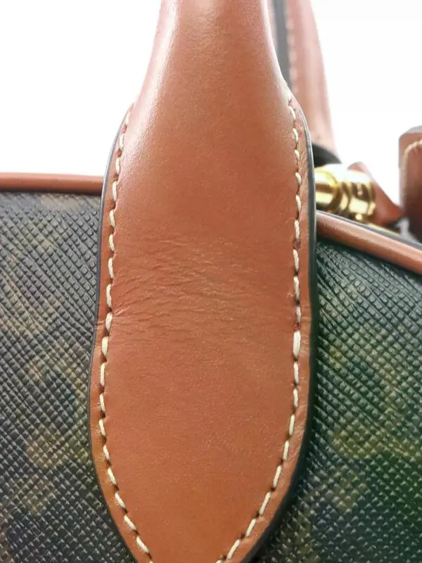 Celine Triomphe Coated Canvas Satchel - Brown