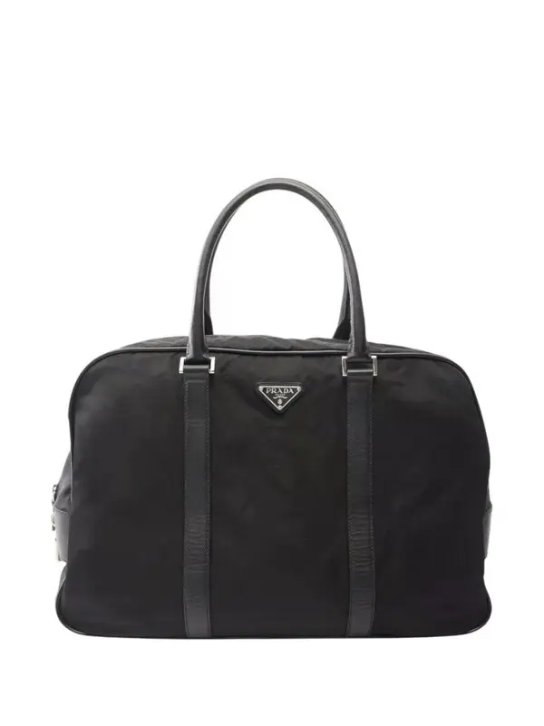 Prada Saffiano Trimmed Tessuto Handbag