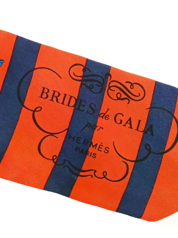 Hermès 2000-2026 Brides De Gala Bayaderes Twilly Silk Scarf Scarves - Orange