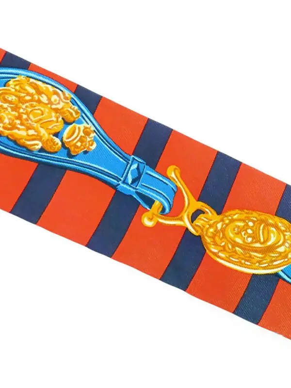 Hermès 2000-2026 Brides De Gala Bayaderes Twilly Silk Scarf Scarves - Orange