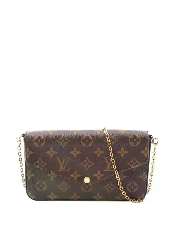 LOUIS VUITTON Monogram Pochette Felicie Crossbody Bag - Brown
