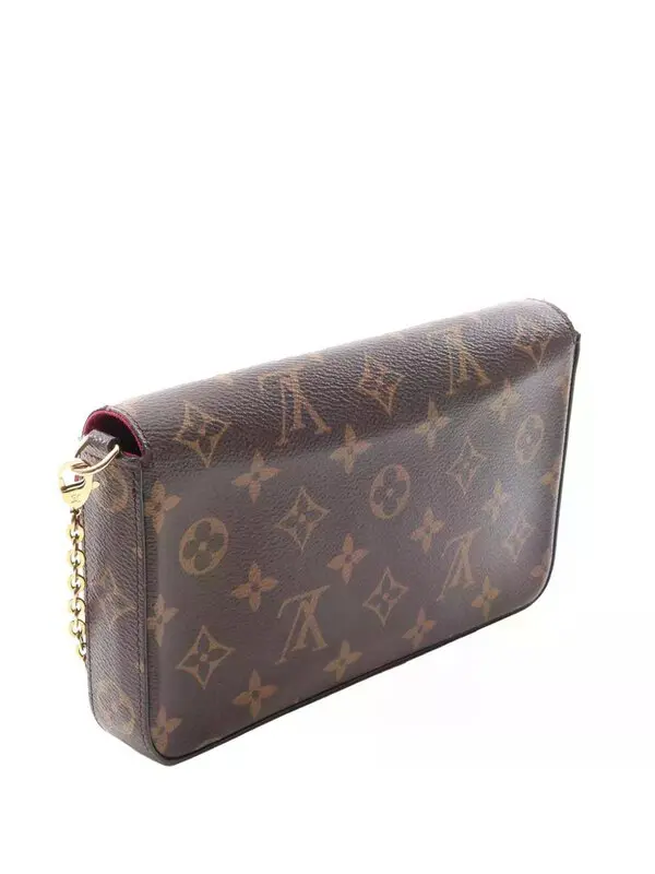 LOUIS VUITTON Monogram Pochette Felicie Crossbody Bag - Brown